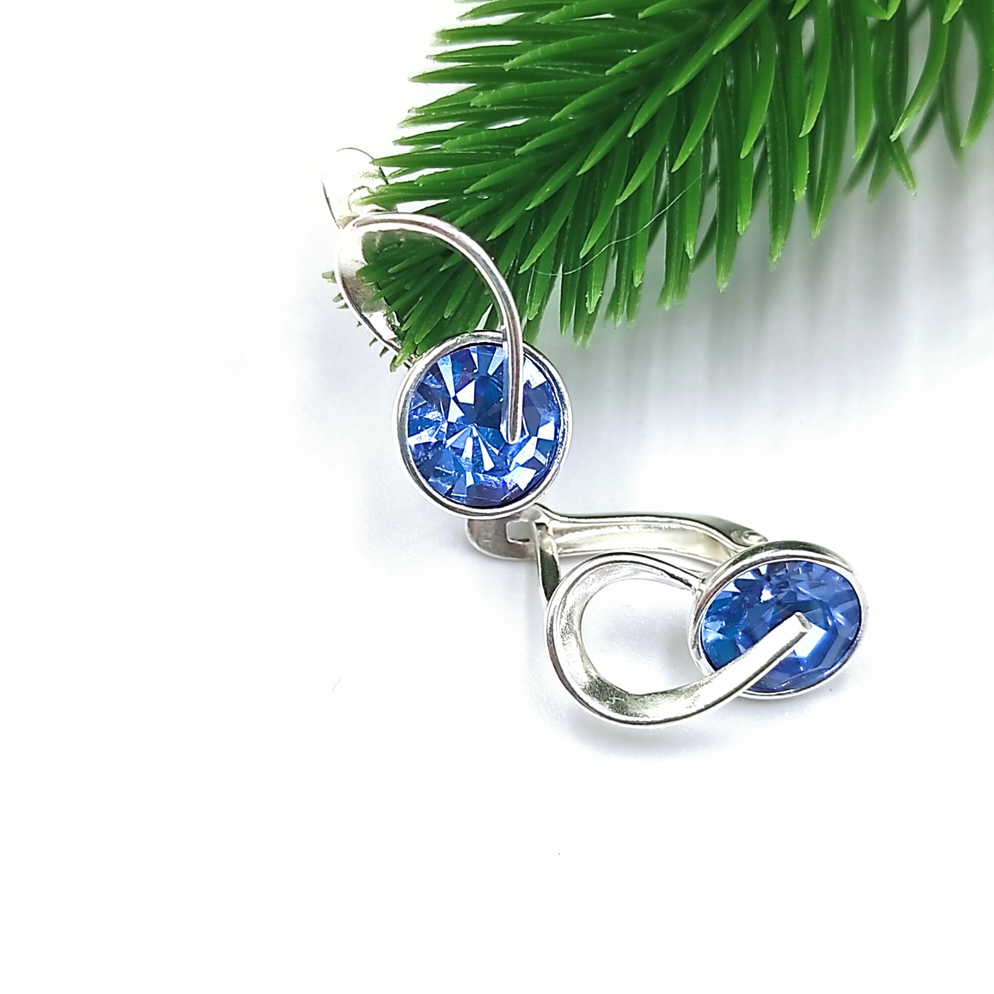 Серьги, искусственный камень