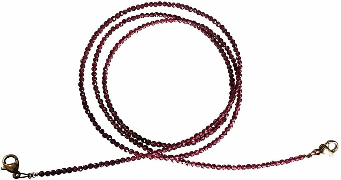 Цепочка для очков из граненого граната Hrustalek