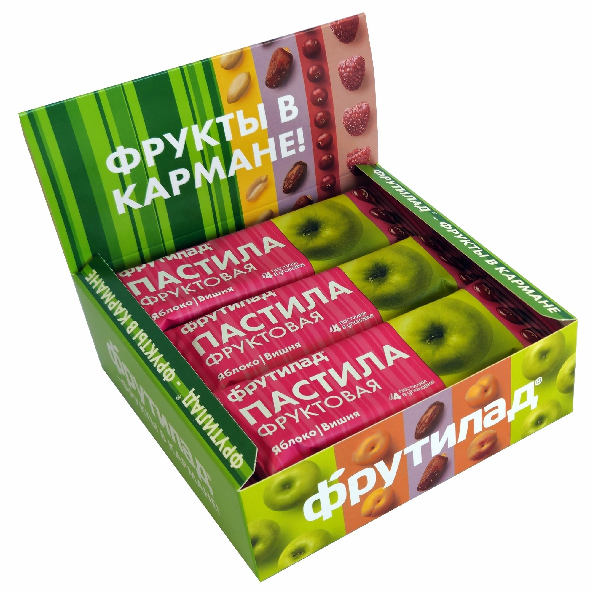 Фруктовая пастила Яблоко-Вишня 30 грамм*12 штук