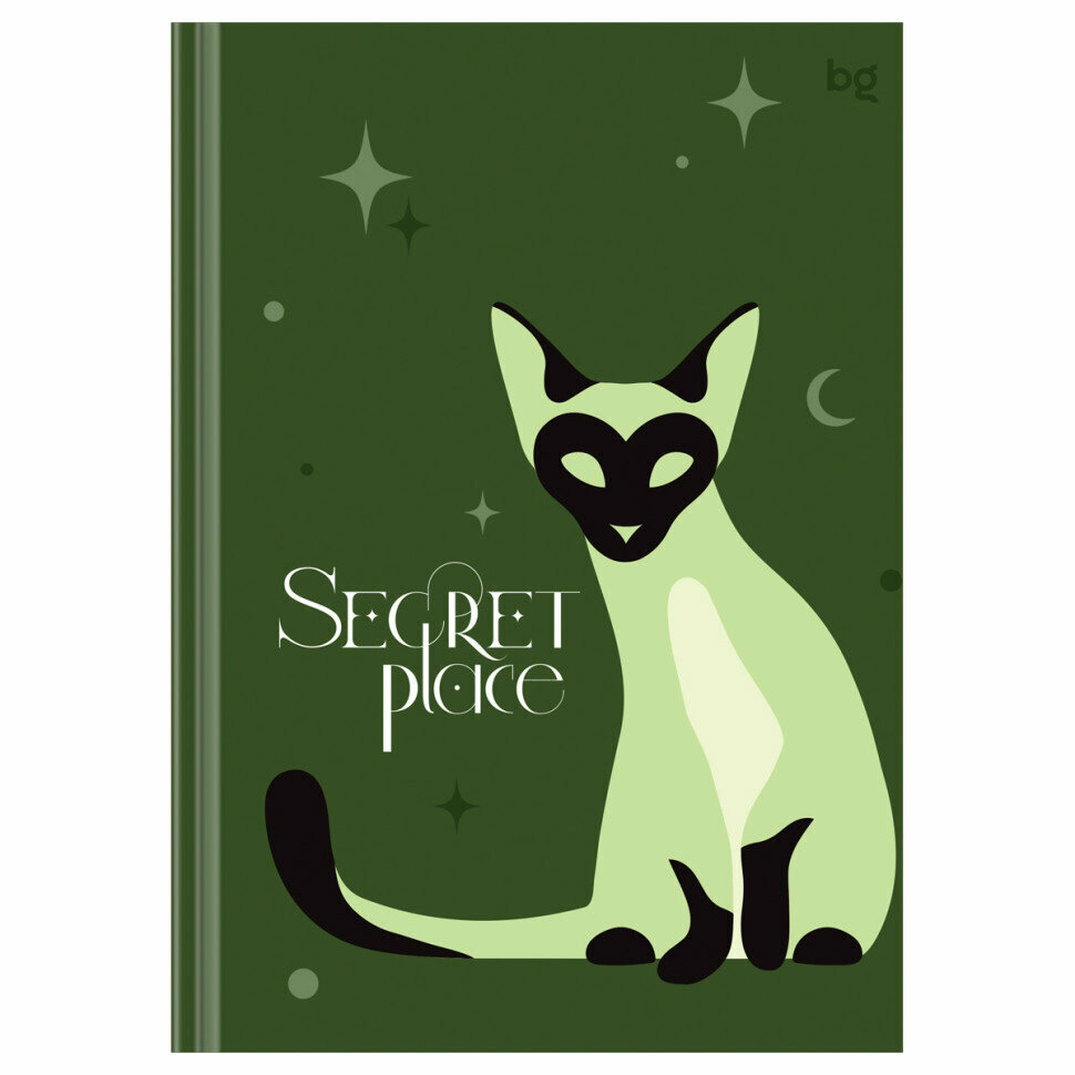 Записная книжка А5 80л. BG "Secret place", матовая ламинация, выб. лак, блок в точку, 100г/м2, 367809