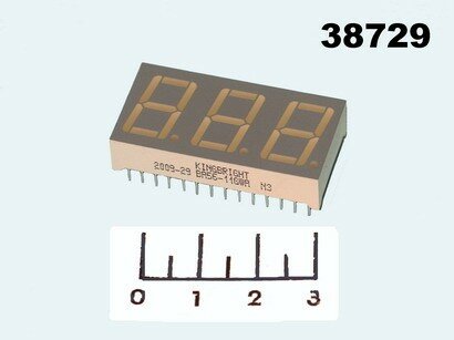 Индикатор BA56-11GWA зеленый 3-х разрядный 14.22мм (0.56") ОА