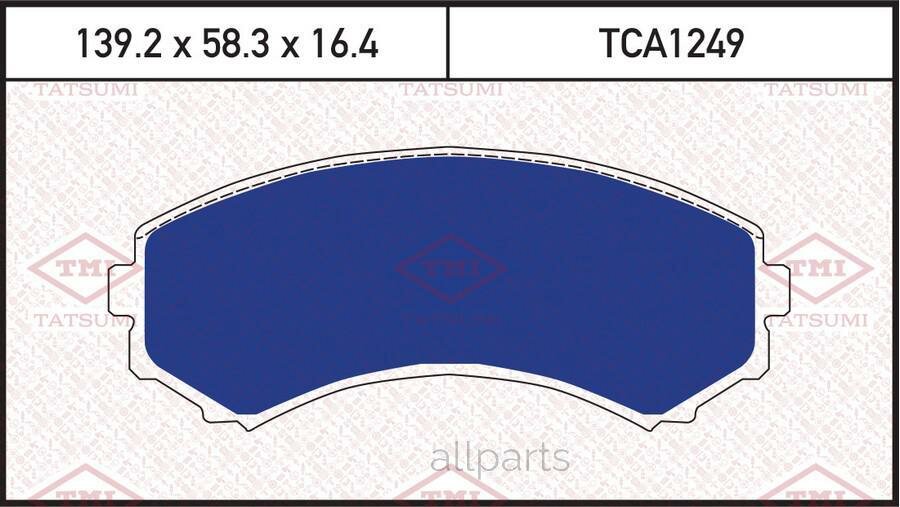 TATSUMI TCA1249 колодки тормозные дисковые передние