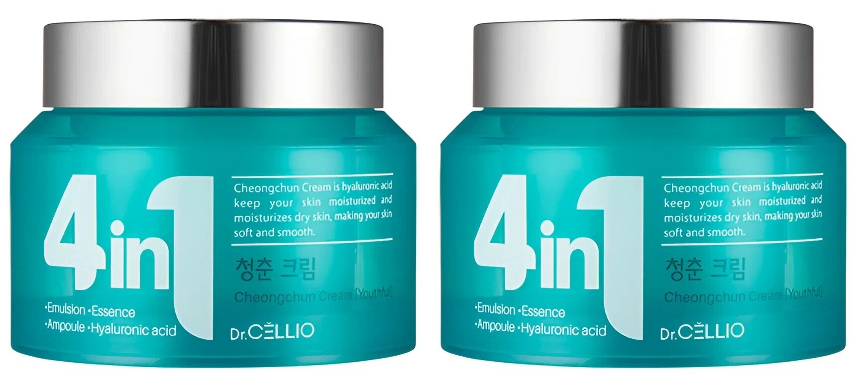 Крем для лица с гиалуроновой кислотой Dr.Cellio, G50 4 в 1 Cheongchun Cream, 70 мл, 2 шт