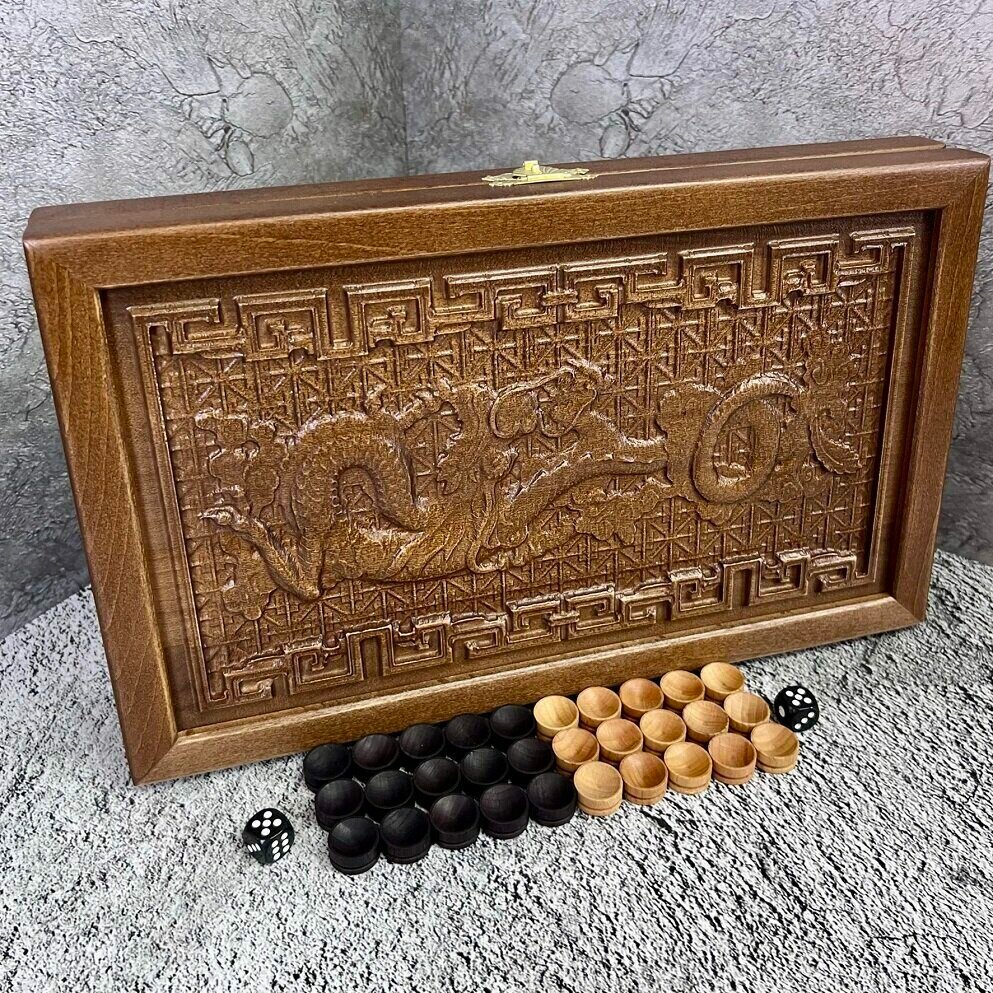 Нарды, мини Дракон-2, бук, 35 см