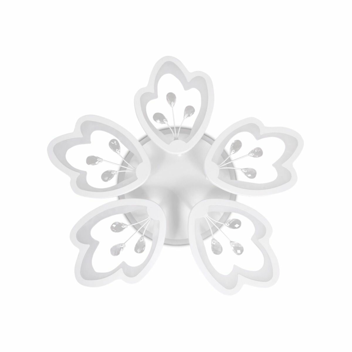 Потолочный светодиодный светильник с пультом и подсветкой FA510/5 WH белый 140W+28W D660*95 (ПДУ радио 2.4)
