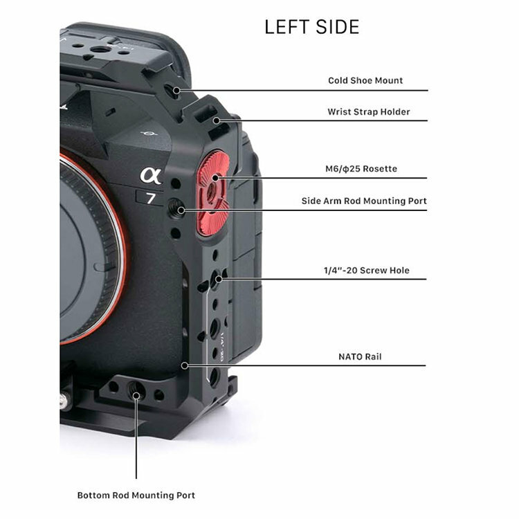 Клетка Tilta Basic Kit для Sony a7 IV Чёрная, быстросъёмная площадка, алюминий — фото 1
