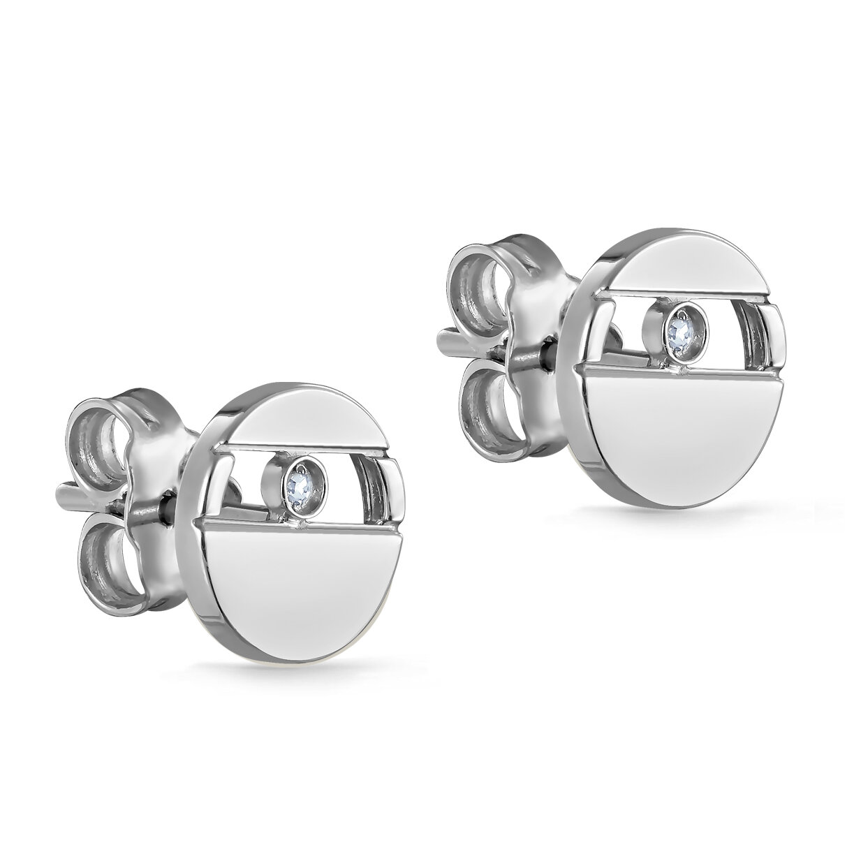 Моносерьга, серебро, 925 проба, бриллиант