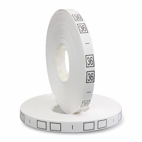 Комплект наклеек с цифрами (размерник лента см. )/В 1 рулоне приблизительно 1125 бирок/размер 36