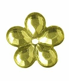 Стразы пришивные цветок 12 мм (2000 шт.)/желтый/