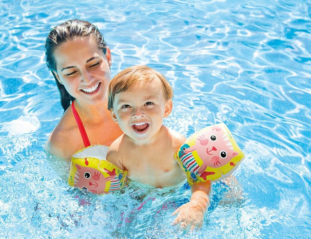 Надувные нарукавники Веселые котята, 20х15см, с 6 месяцев до 3 лет