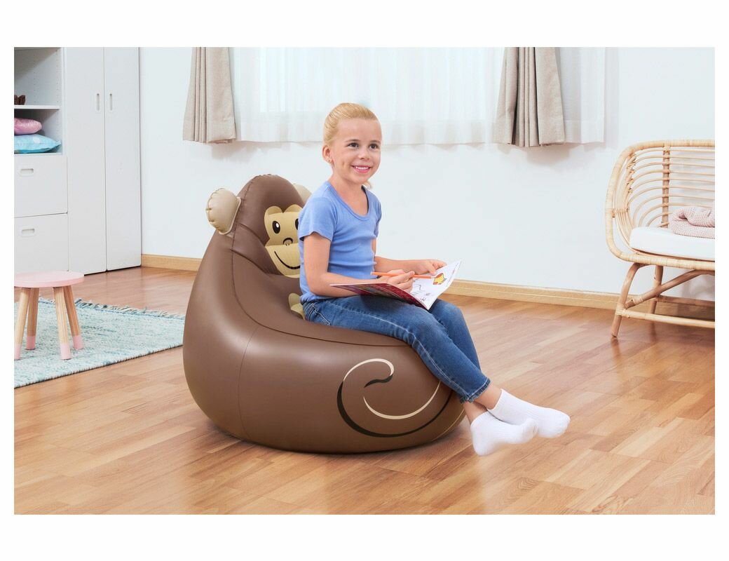 Детское надувное кресло Обезьянка 72х72х64 см, от 3 лет, BestWay