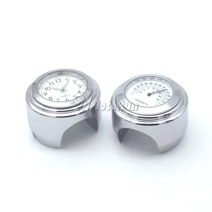 7/8 "1" дюймов мотоциклетный термометр для крепления на руль для Yamaha V-Star XVS 650 950 1100 Custom Silverado Road Star XV1600 white clock them