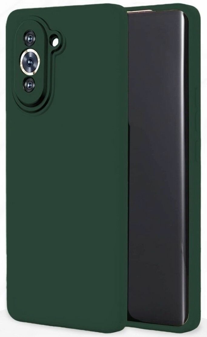 Чехол на Huawei Nova 10 Pro силиконовый Silicone Cover зеленый