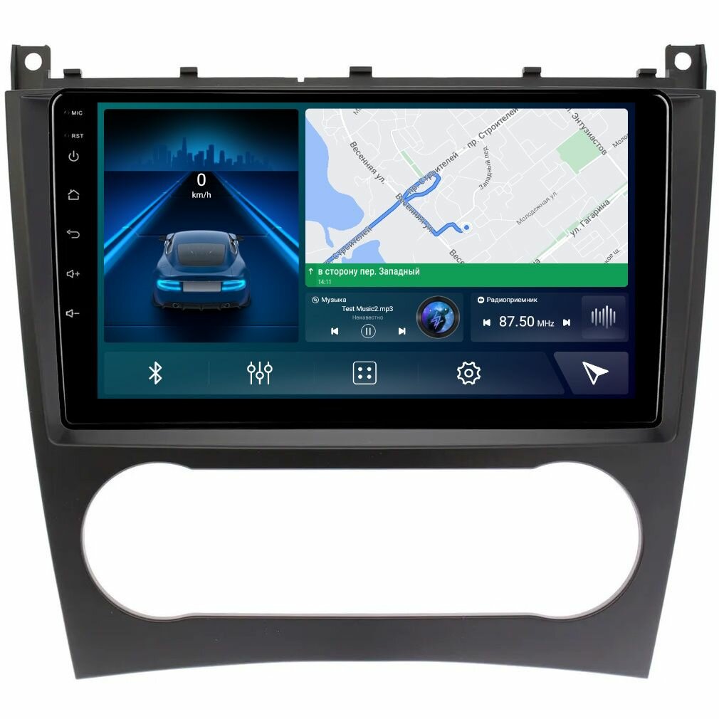 Магнитола CRS300 Mercedes-Benz C-Class (W203) 2004-2011, CLC 2008-2011, CLK (W209) 2005-2009, G-Class (W463) 2006-2012 с Android 13, 4/64Gb память, 8 ядерный процессор, Carplay, 4G модем