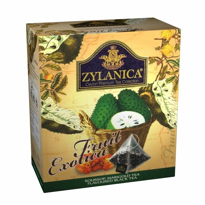 ZYLANICA Чай черный Fruit Exotica с саусепом, лепестками календулы 2г*20 пирамидок