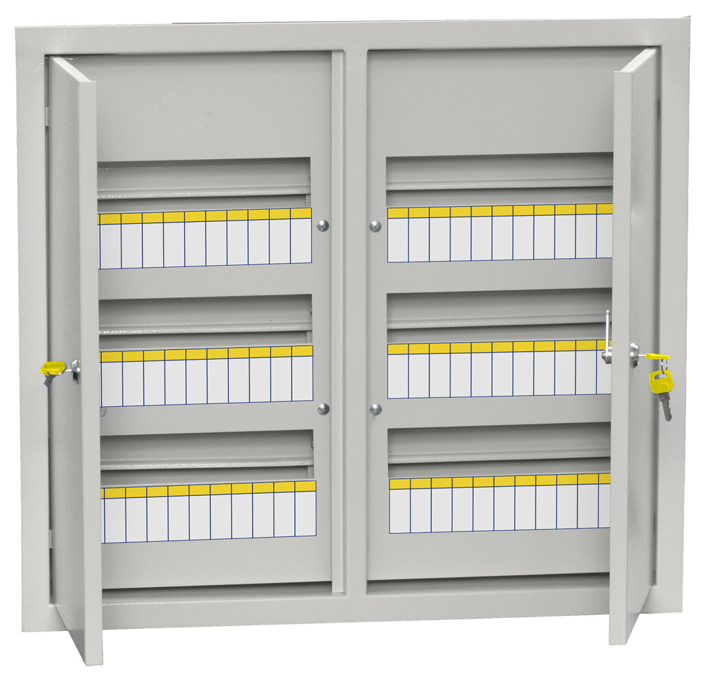 Щит распределительный IEK Titan 3, встраиваемый, металлический корпус, 72 модуля, 600х540х120, IP31, серый