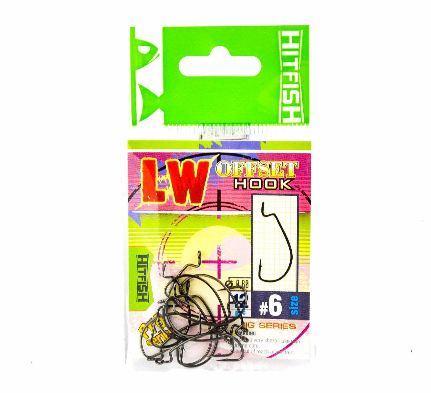 Крючок офсетный HITFISH LW OFFSET HOOK 06 (12 шт./пач)