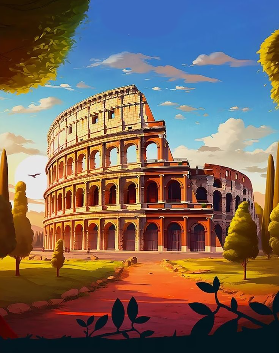 Картина по номерам "Колизей" 40х50 см, хлопковый холст на подрамнике, акрил, АртТойс