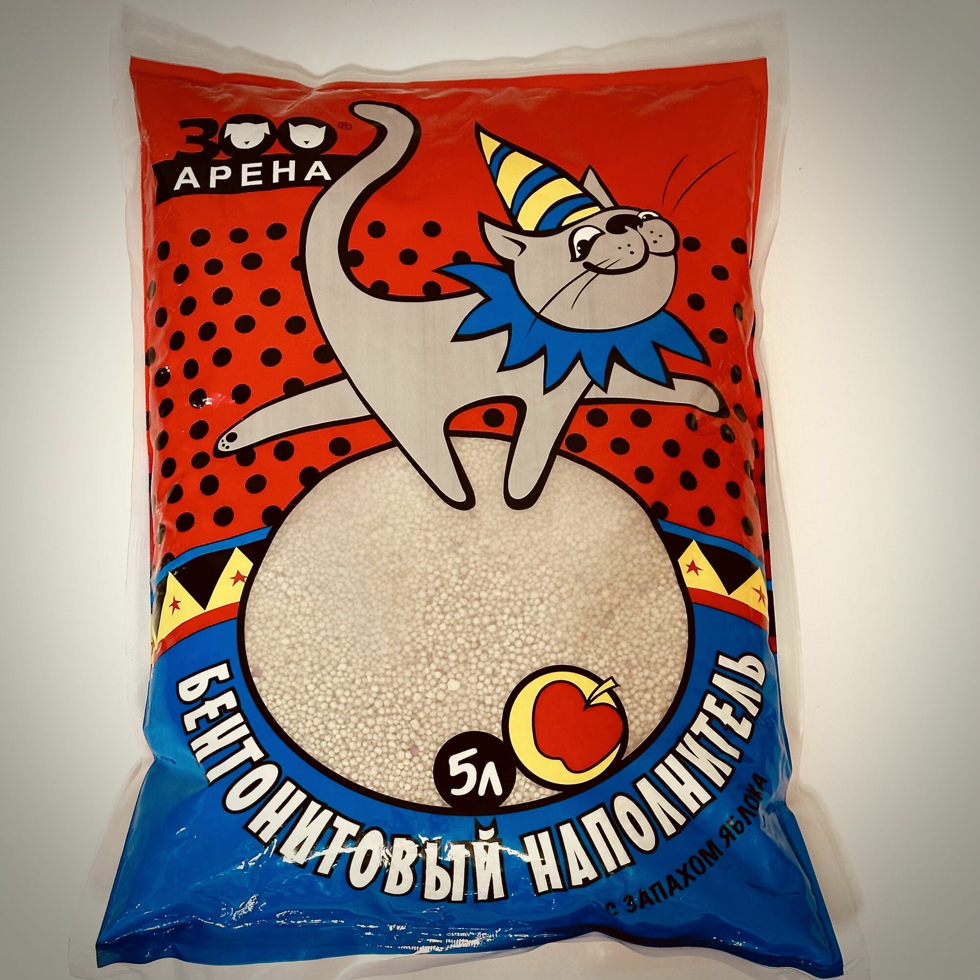 Наполнитель 5 л "яблоко" ЗооАрена комкующийся бентонитовый для лотка кошачьего туалета антизапах