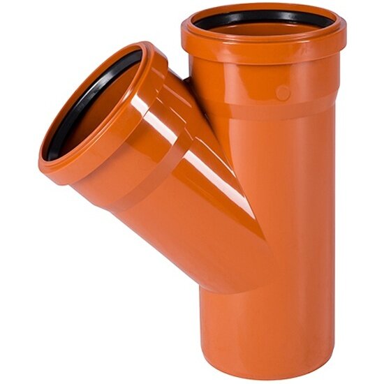 Тройник Ostendorf KGEA (НПВХ), Дн 160х110х45гр б/нап в/к, 222320