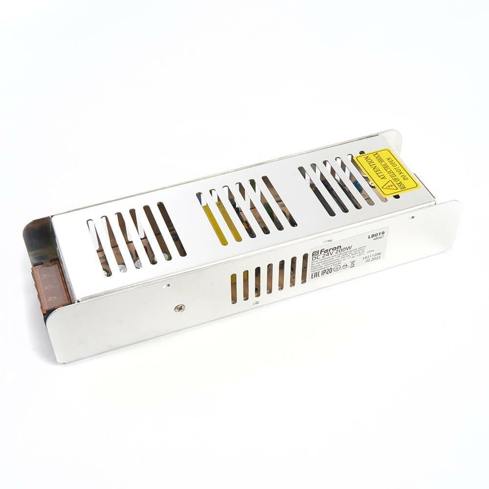 Блок питания для светодиодной ленты 24V 200W IP20 8,3A Feron LB019 48047