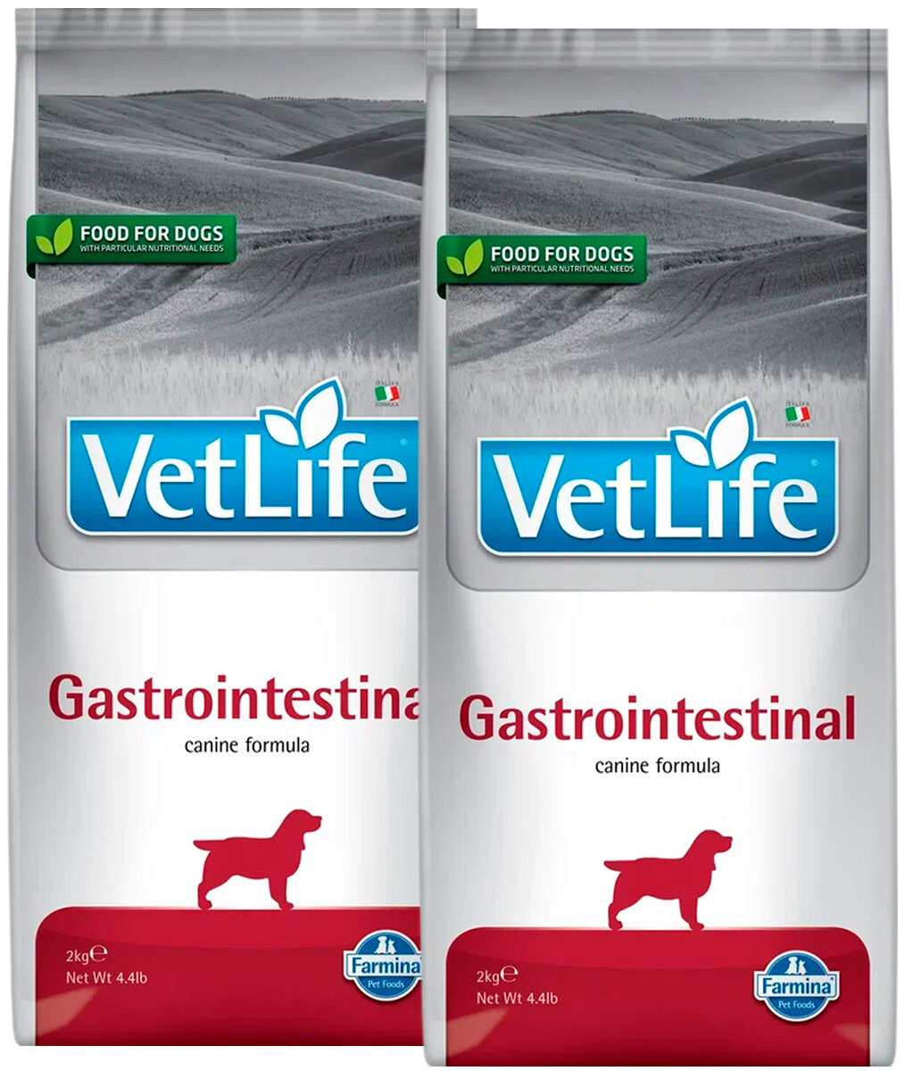 FARMINA VET LIFE CANIN GASTROINTESTINAL для взрослых собак при заболеваниях желудочно-кишечного тракта (2 + 2 кг)