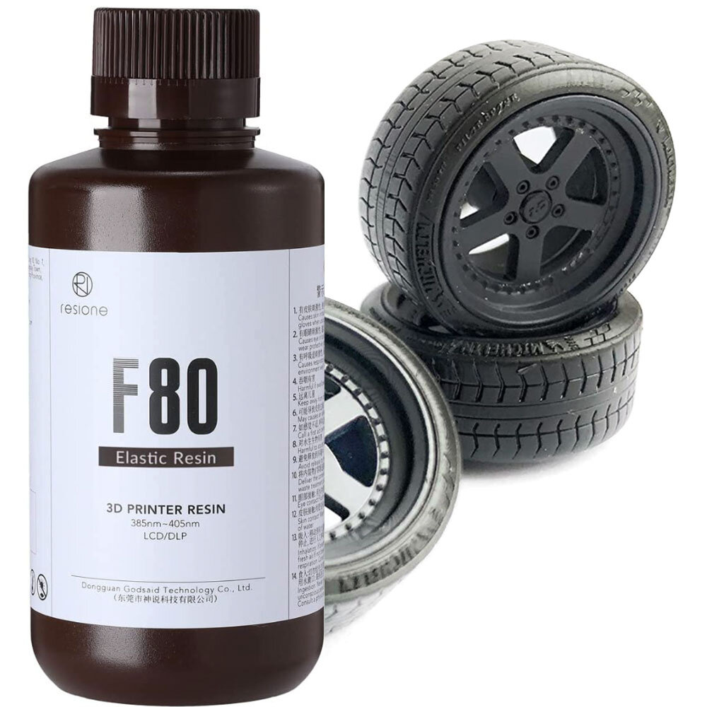 Фотополимерная смола Resione F80 Flex гибкая, черная (1 кг)