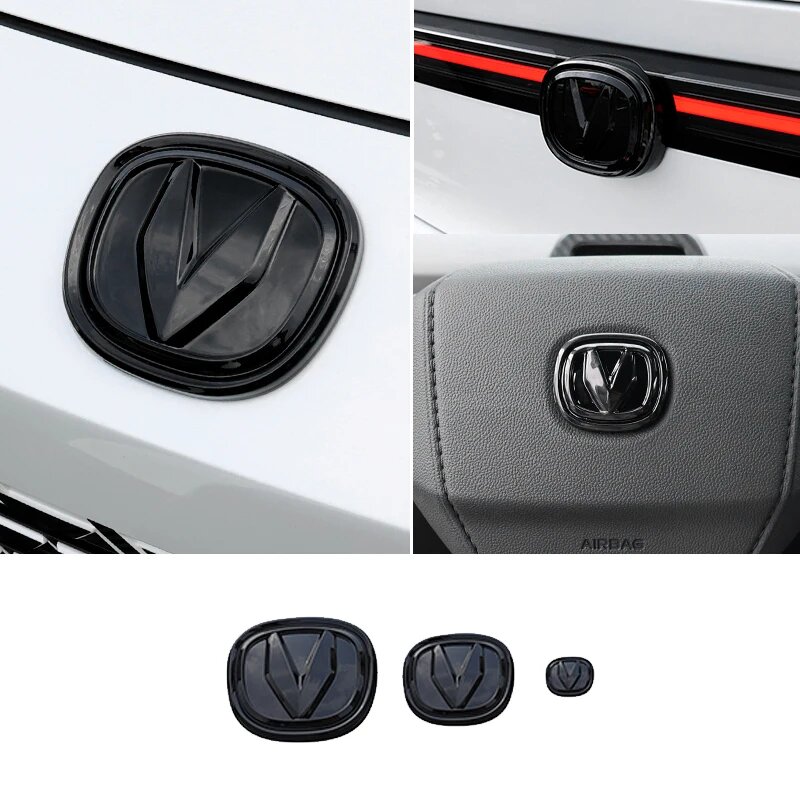 Для Changan UNI-V UNIV 2022 2023, модернизированный логотип автомобиля, черный декоративный чехол, декоративные аксессуары, аксессуары, украшение Black