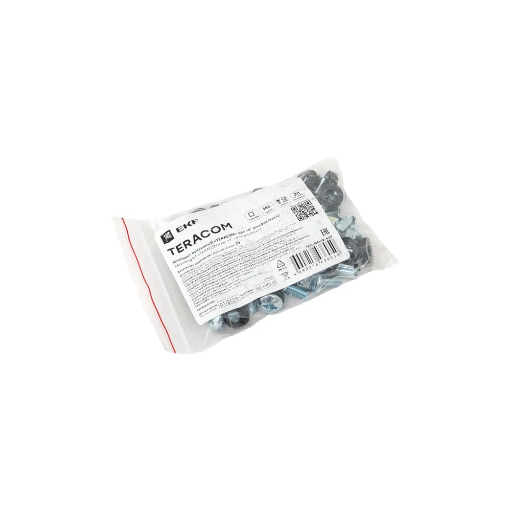 Комплект монтажный TERACOM для 19" шкафов EKF М6x12 (20 компл.) TRC-M6x12-s20