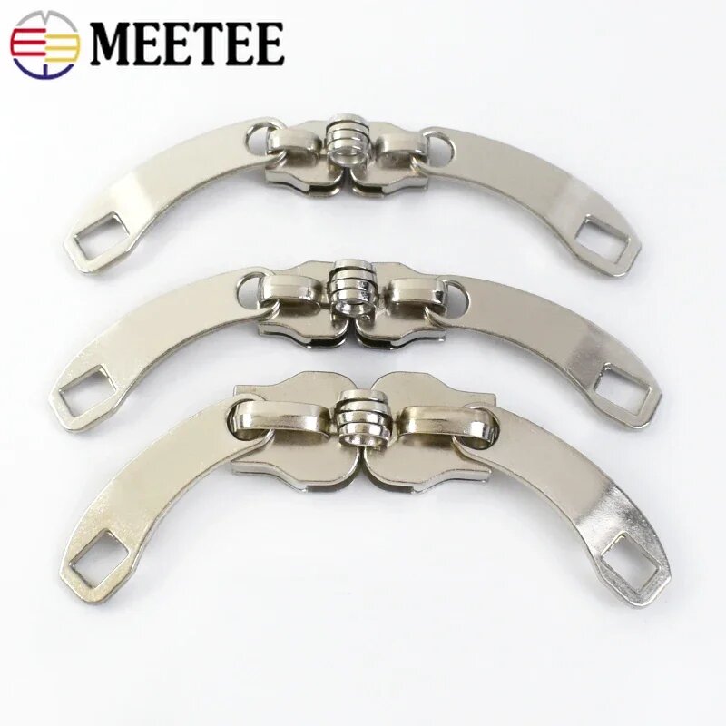 Бегунки для молний Meetee 5# 8# 10# Silver-No5, 5Pairs — фото 1