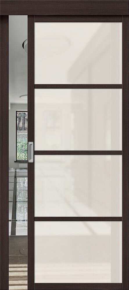 Межкомнатная Дверь с Экошпоном Bravo Твигги-11.3 Wenge Melinga / Magic Fog 800x2000мм (Полотно 1шт) / Браво.