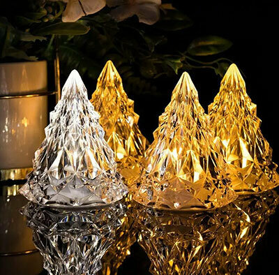 Фигурка световая "Ёлочка" (6х5 см.) 1 шт. свет свечения: теплый