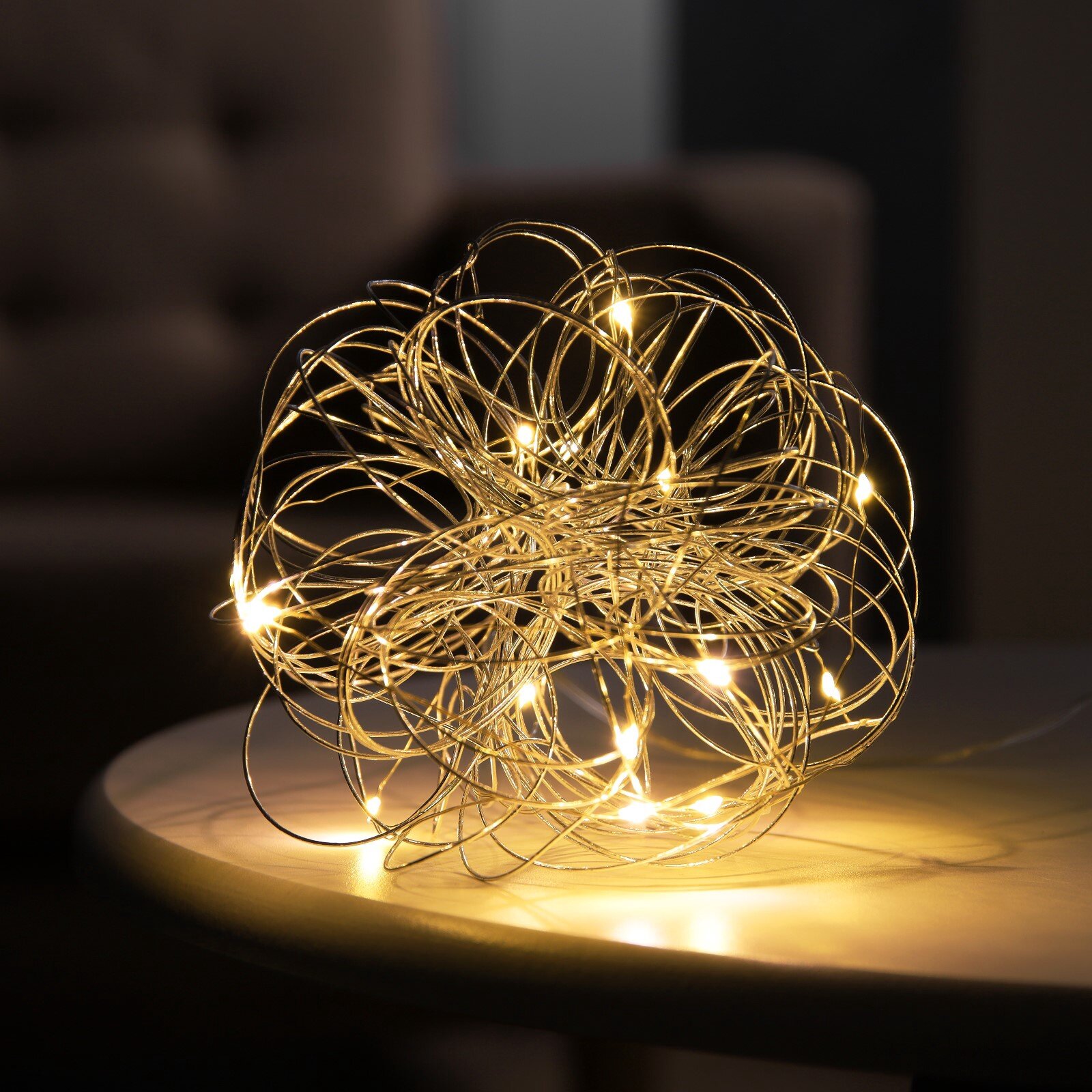 Светодиодная фигура «Облачко» 15 см, 15 LED, батарейки ААx2 (не в комплекте), свечение теплое белое, 10430578