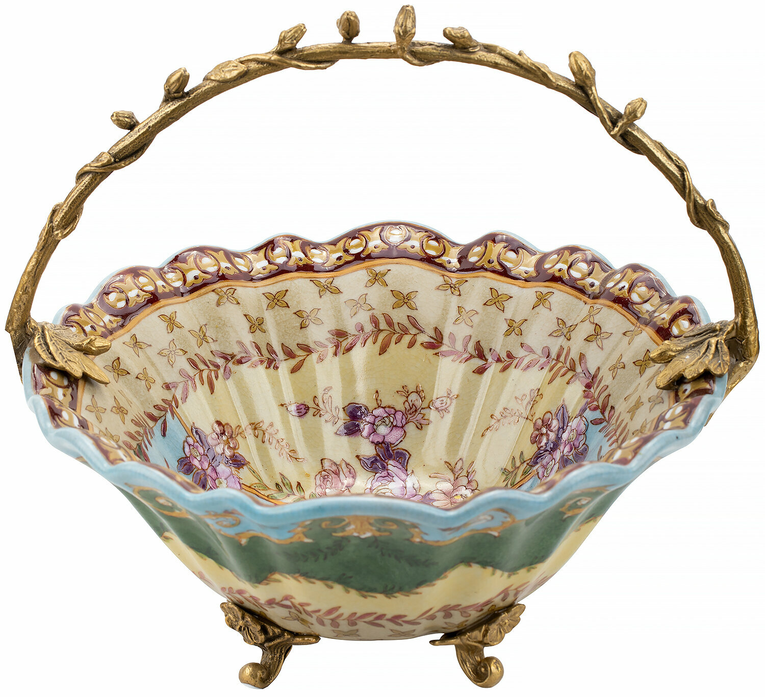 D823EHC/2704 Чаша с ручкой 24х24х24см, Фарфор, бронза, Glasar