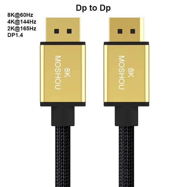 Кабель DisplayPort 2.0 Moshou DP 1.4, 8M