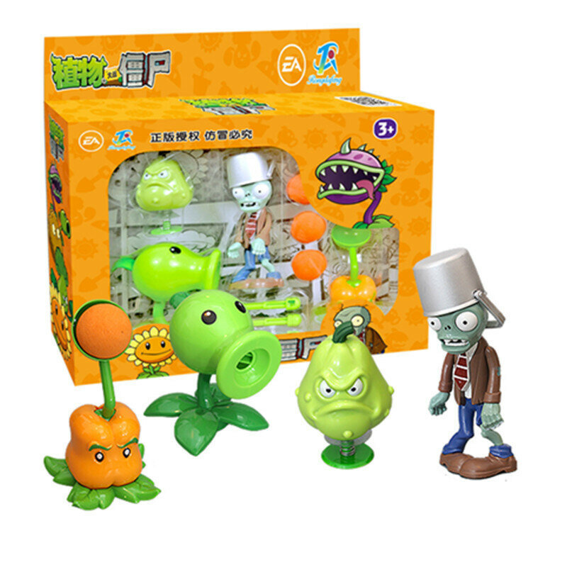Набор фигурок Plants vs Zombies set K / Растения против зомби (Set. 4-14см )