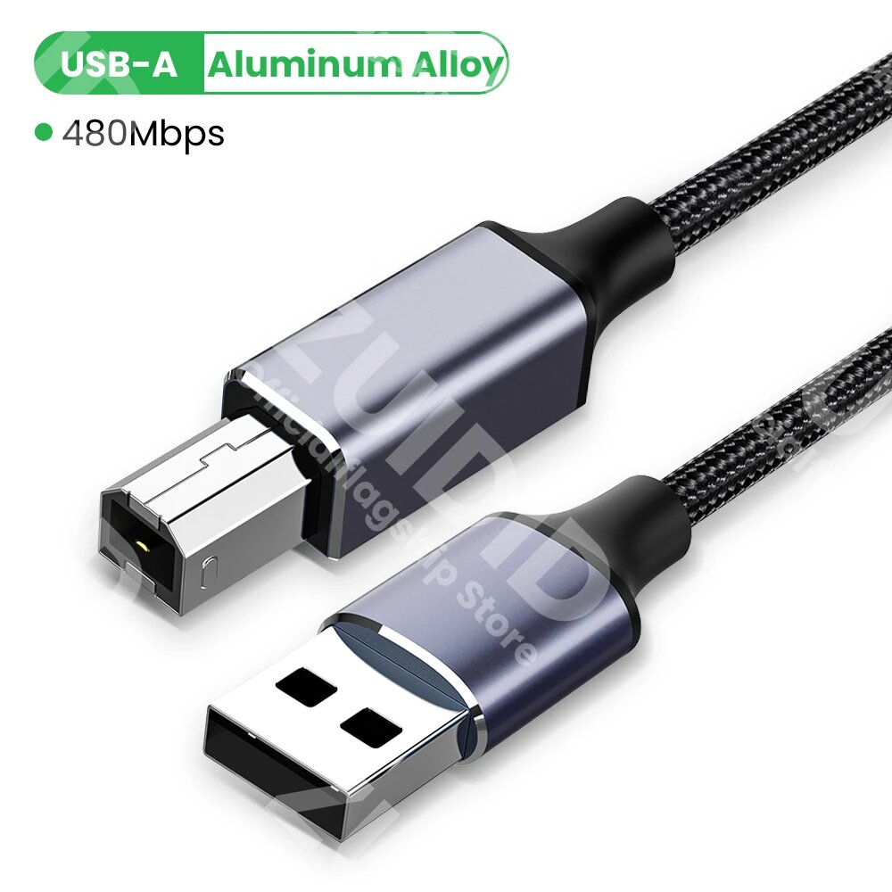 Кабель USB A - USB B 2.0, 2M, USB A to Type B 2.0