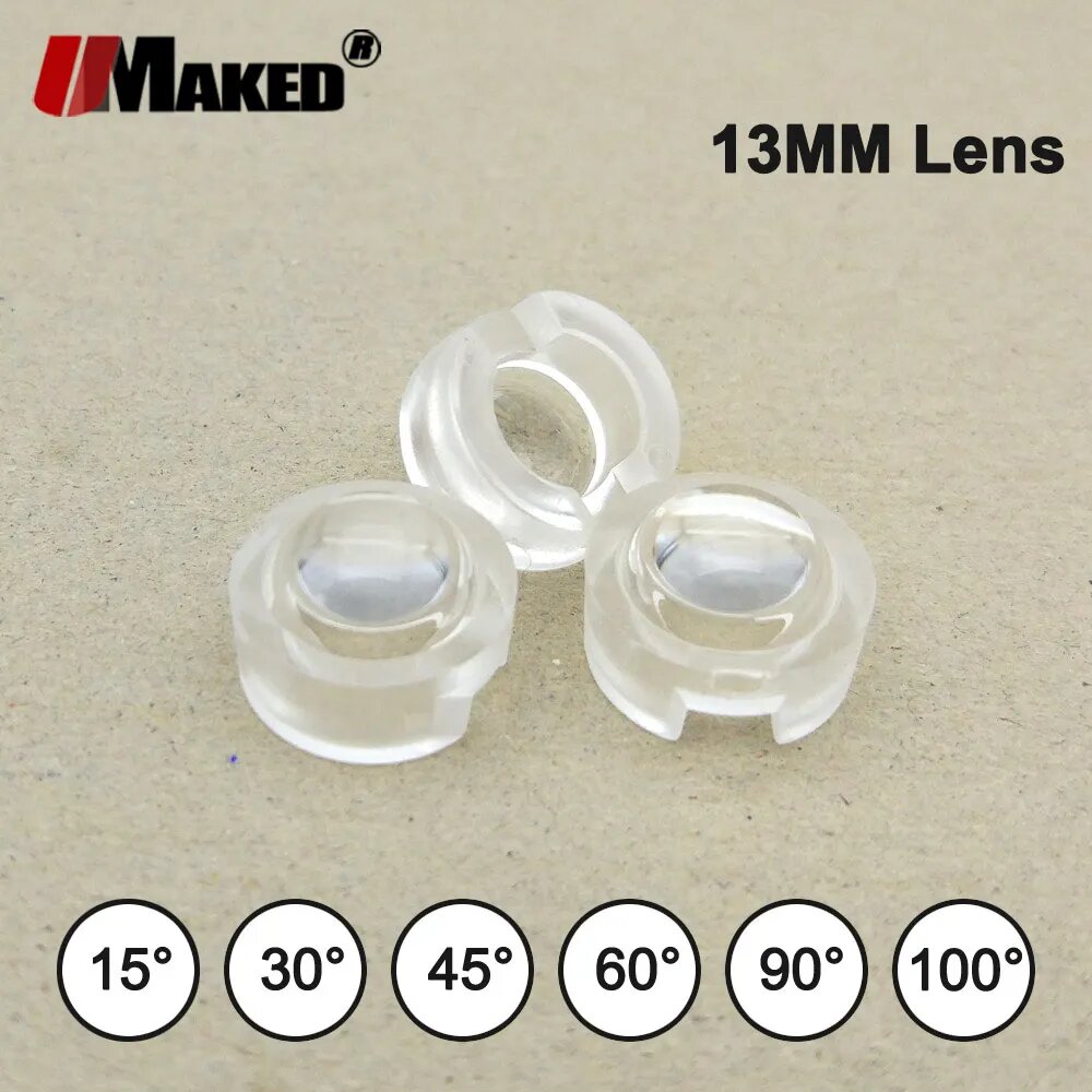 LED линзы Umaked L13mm-S01 60 Degree, 10pcs