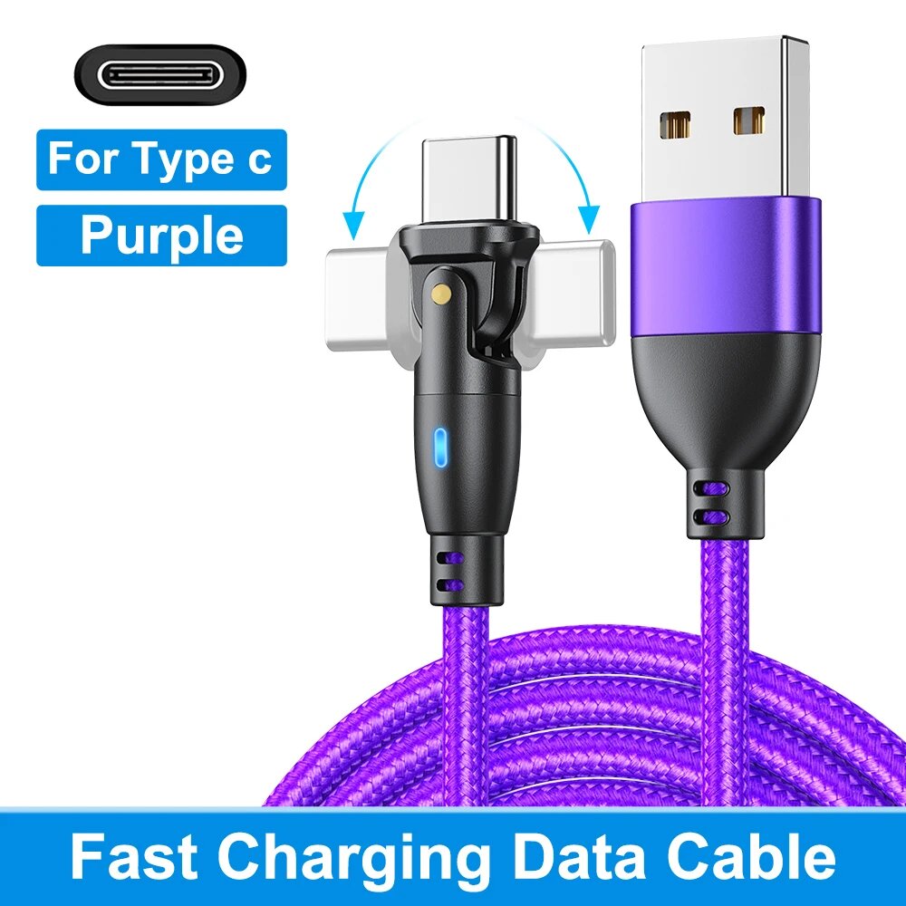 Кабель Type-C Purple 1м Fast Charging Data Cable