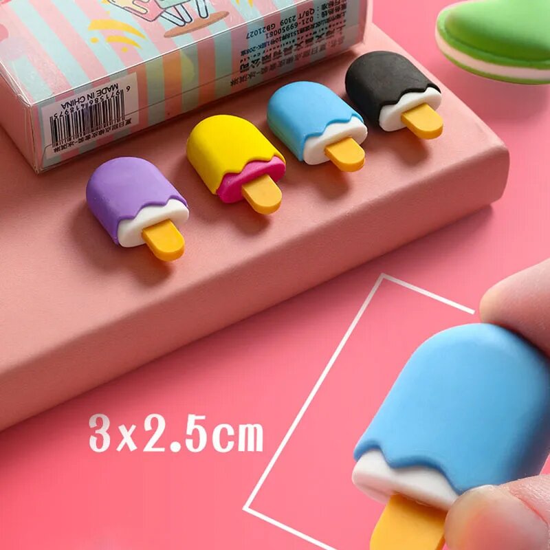 Резиновый ластик в виде мороженого XYDDJYNL ice cream 1Pcs Rando