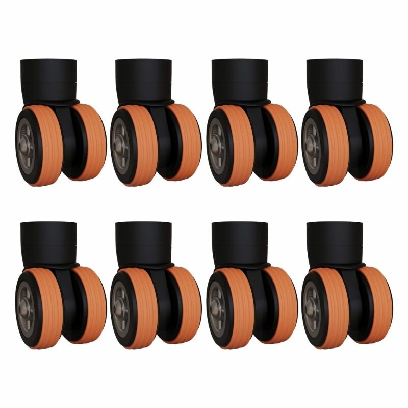Защитный чехол для багажного колеса, тележки, бесшумный шумоподавитель и амортизирующий чехол-оранжевый-8 упаковок