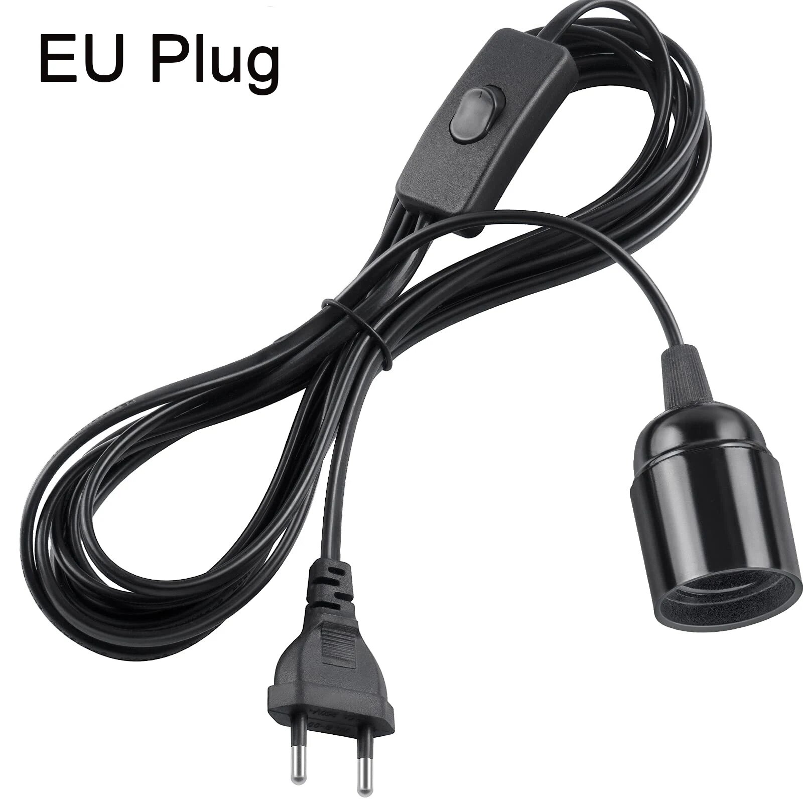 1,8 м кабели питания E26 E27 Базовый держатель лампы с переключателем провода для подвесных светодиодных ламп крепление подвесной светильник