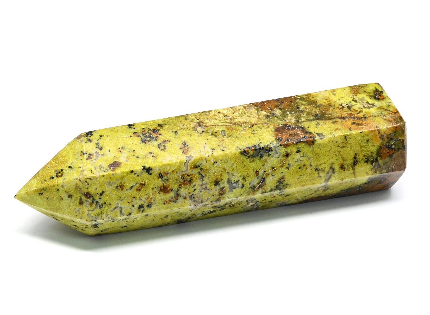 Кристалл из опала зеленого "Карандаш" 49*45*173мм, 542г. .