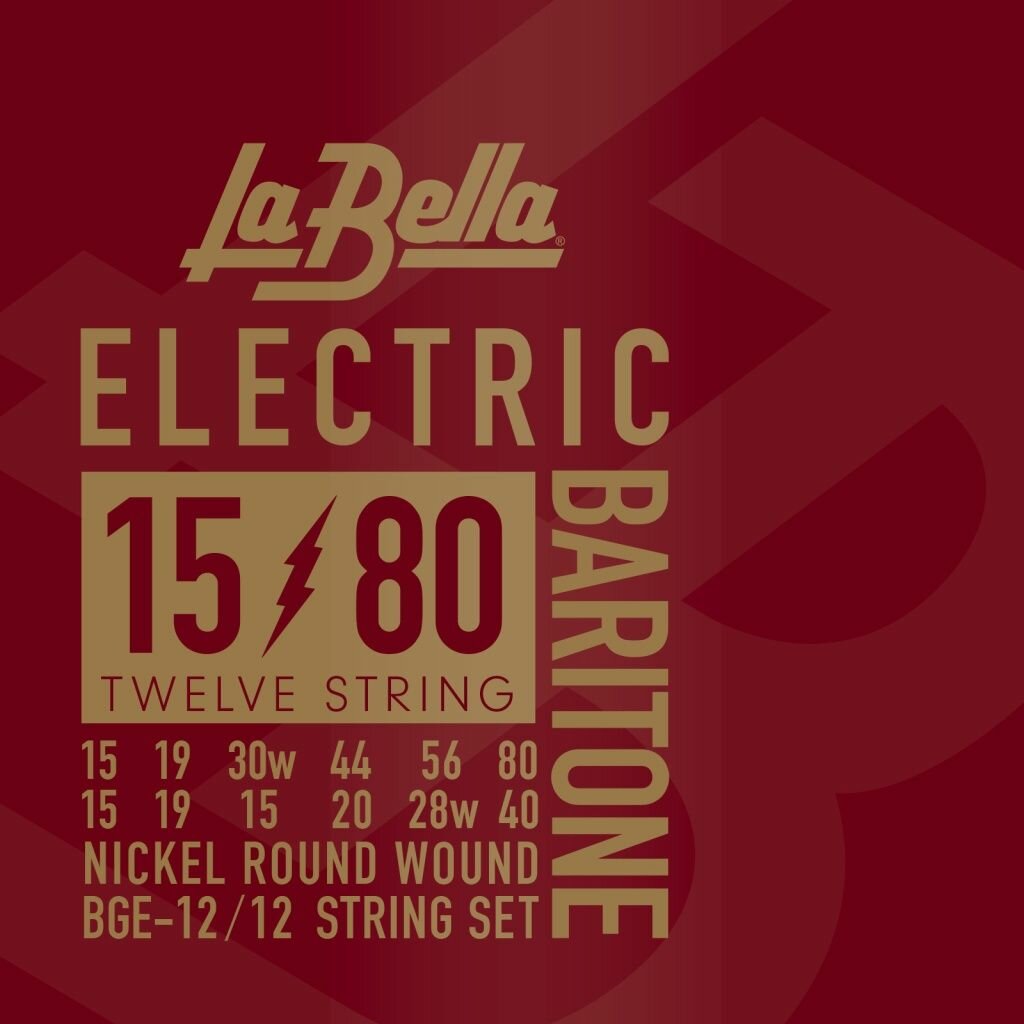 Струны для 12-струнной электрогитары баритон La Bella BGE-12