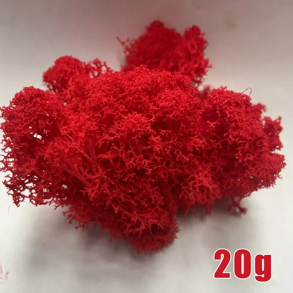 Искусственный зеленый мох Красный, Red