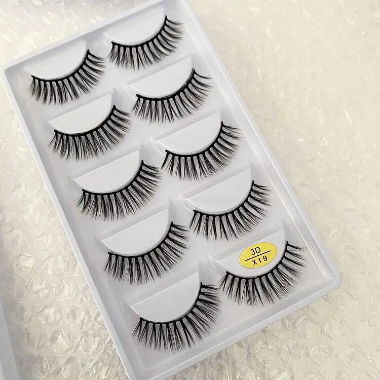 Накладные ресницы LTWEGO 3D X19, 5 пар
