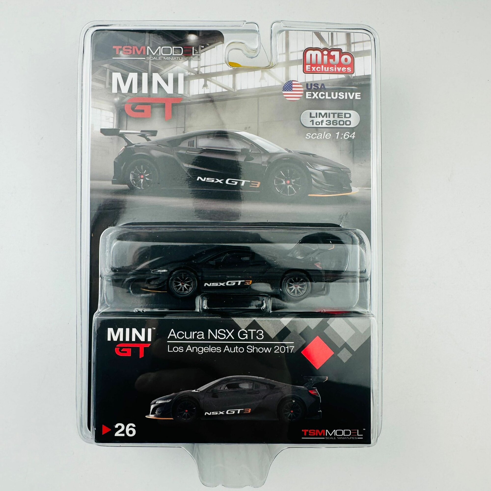 Машинка TSM Mini gt 1/64 minigt 26 Acura NSX GT3 Los Angeles Auto Show 2017 Mijo Die-cast alloy Car Model Gift