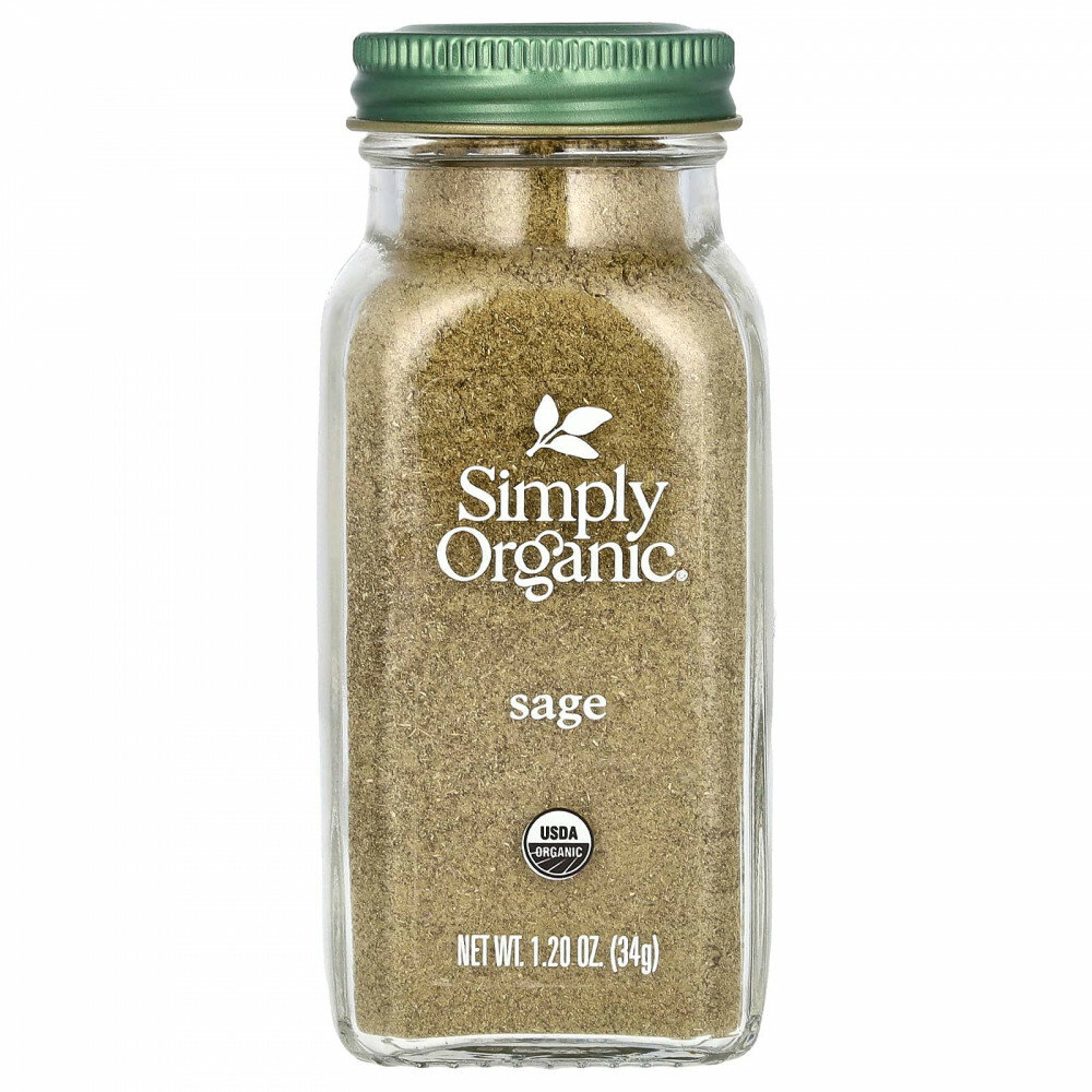 Simply Organic, шалфей, 34 г (1,2 унции)