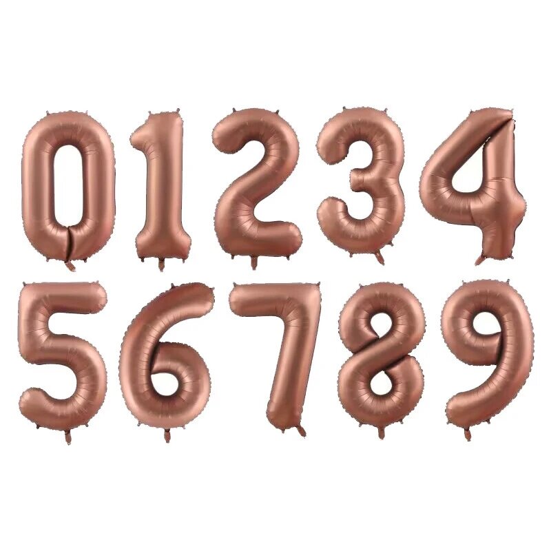 Фольгированные цифры для праздника 0-9 Коричневый, Chocolate, 32 дюйма, Number 2