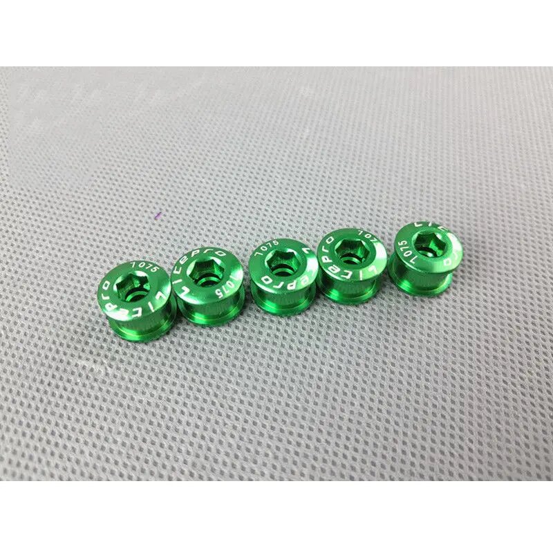 Litepro болты для велосипедной звезды 5 шт. Изумрудный, 5PCS-Green-6.5mm